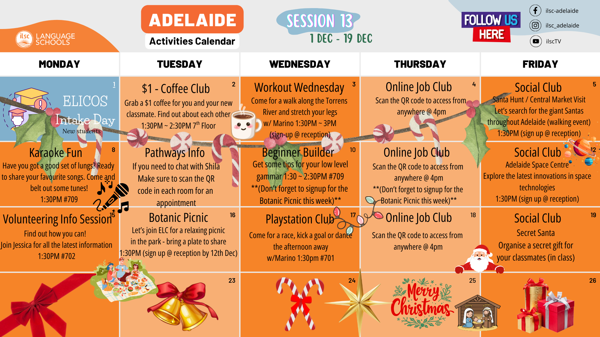 ILSC Australia Current Activities Calendars